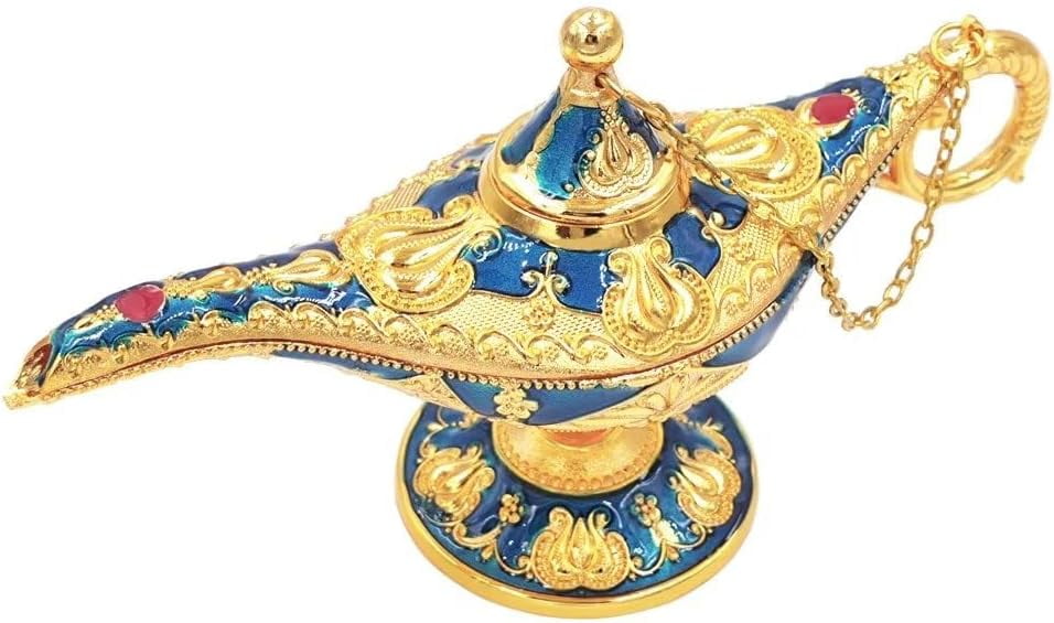 Hourwof Vintage Aladdin Magic Genie Lamp,Arabian Nights Costume Prop Lamp for Wedding Theme ...