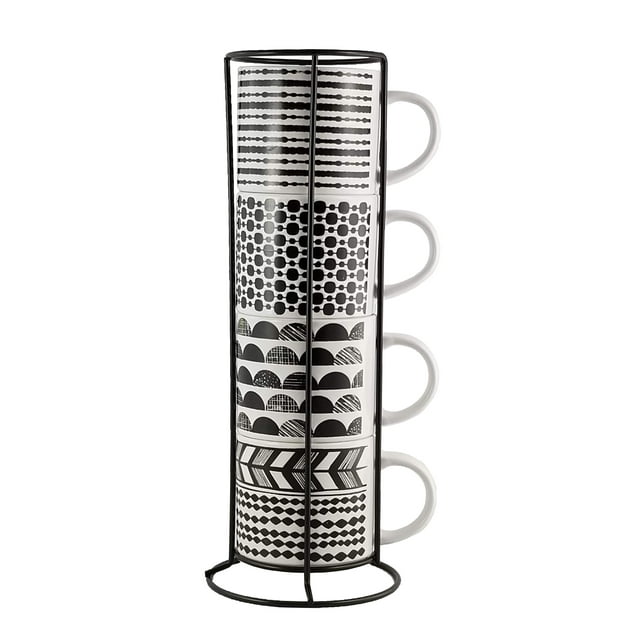 House 2 Home, 4 Piece Stackable Coffee Mug Set - Walmart.com