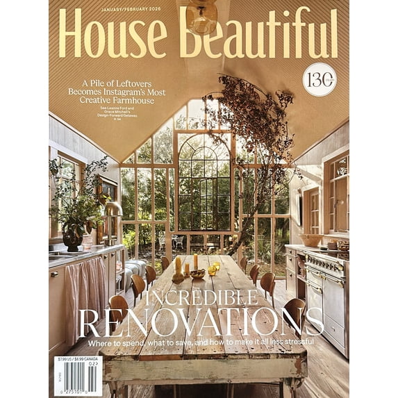 House Beautiful Magazine January - February 2026 - Walmart.com