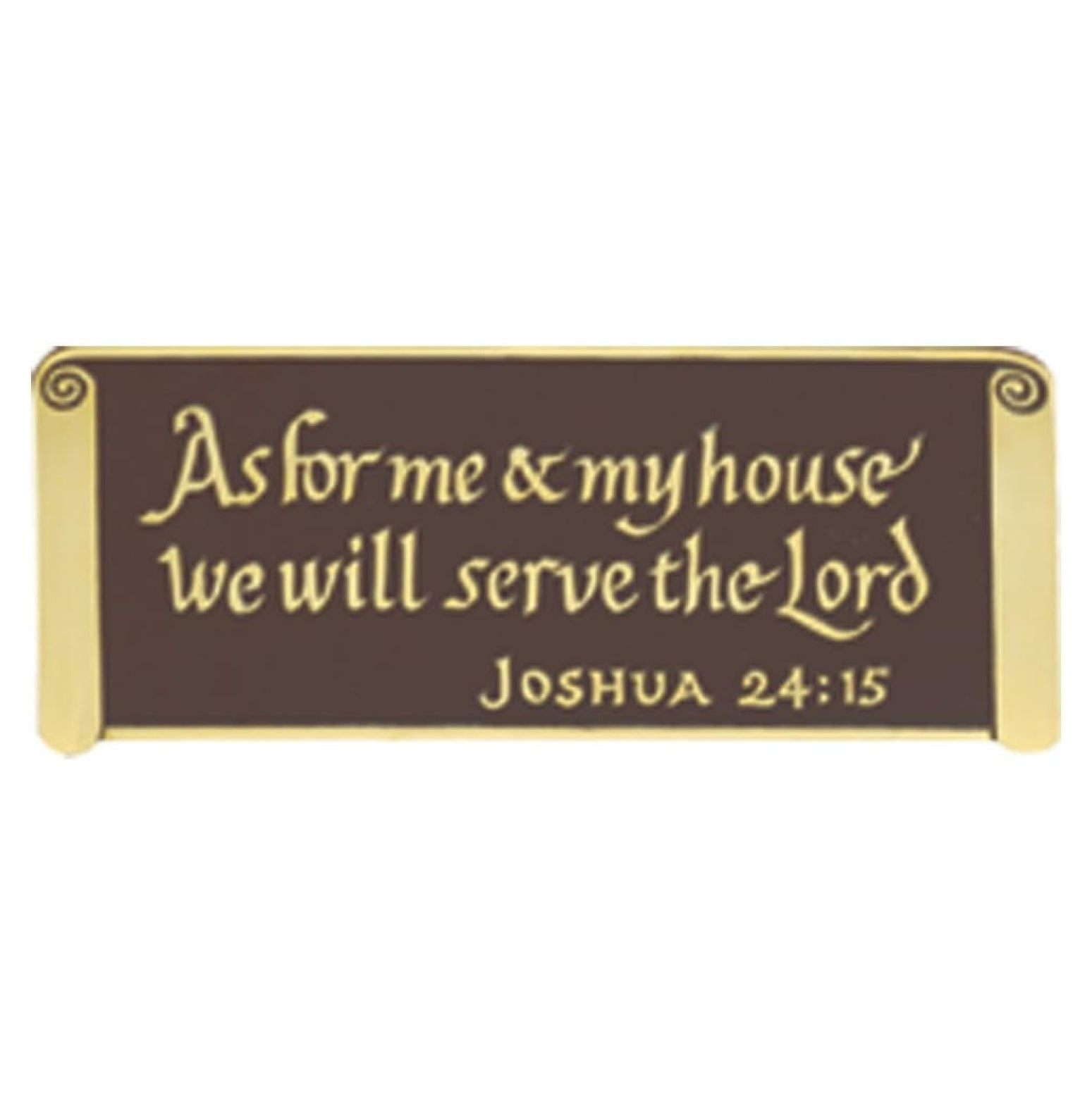 House Blessing Wall Decor - Joshua 24:15 Verse - Solid Bronze Religious ...
