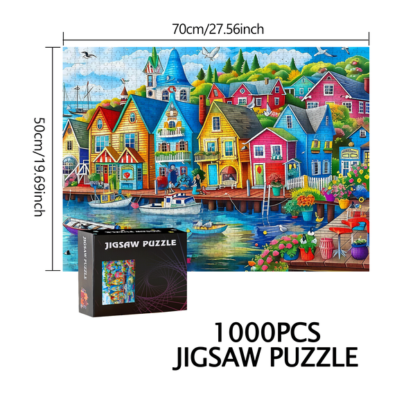 House, Boat Puzzle 500pcs/1000pcs Large Puzzle Game Gift Family ...