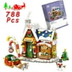 Christmas Snow Village Building Block Set with LED Lights Holiday ...