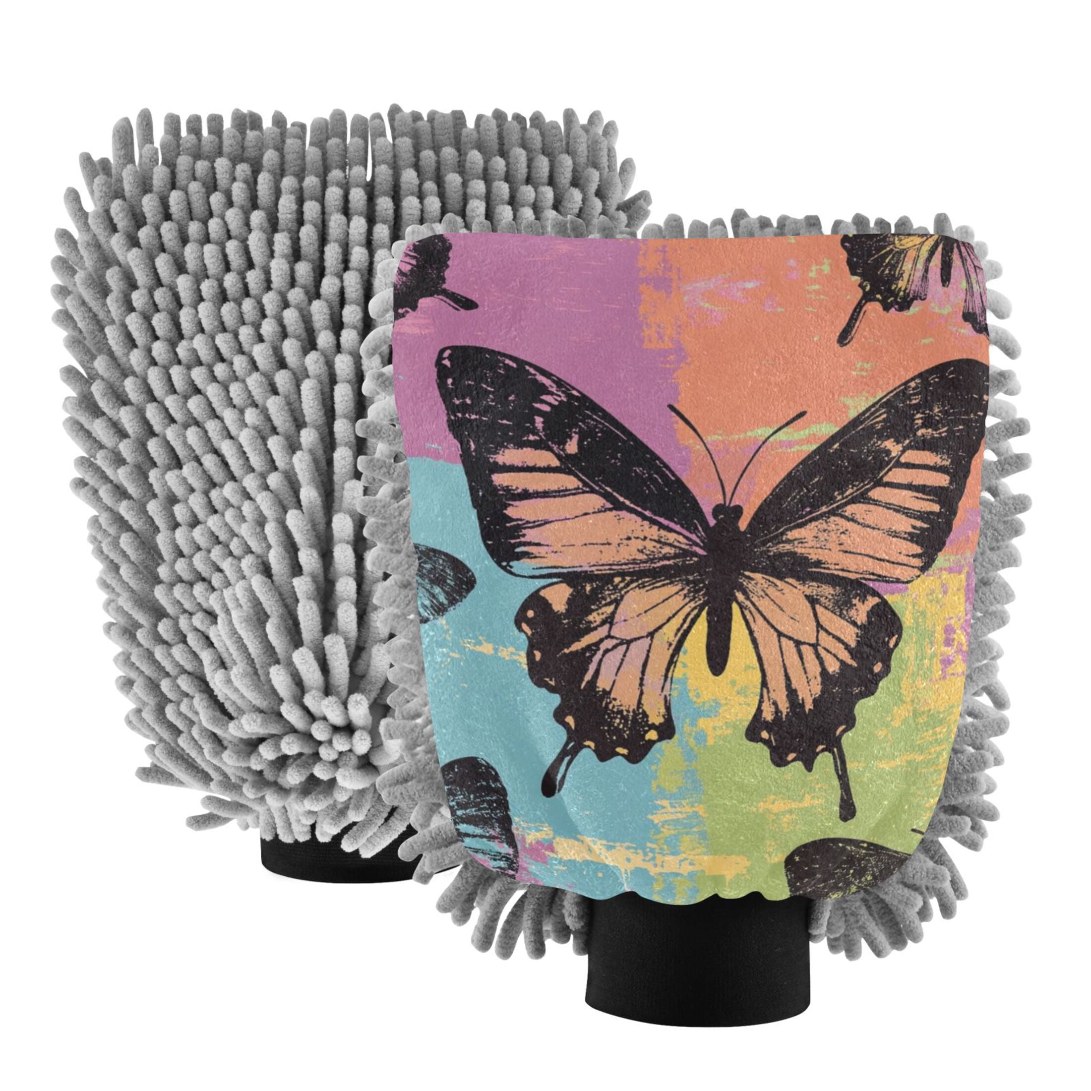 House Cleaning and Car Wash Mitts, Home Dusting Microfiber Gloves ...