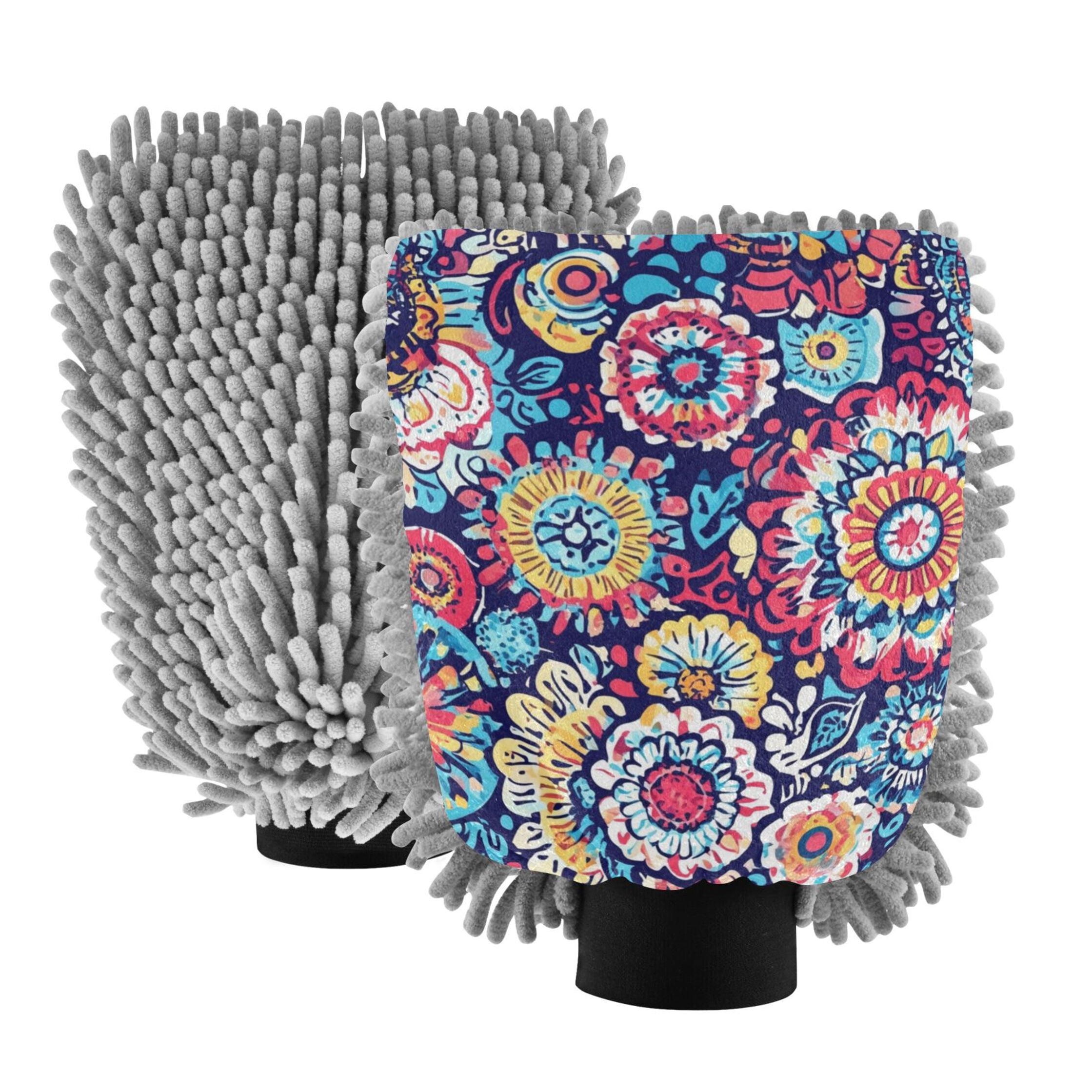 House Cleaning and Car Wash Mitts, Home Dusting Microfiber Gloves ...