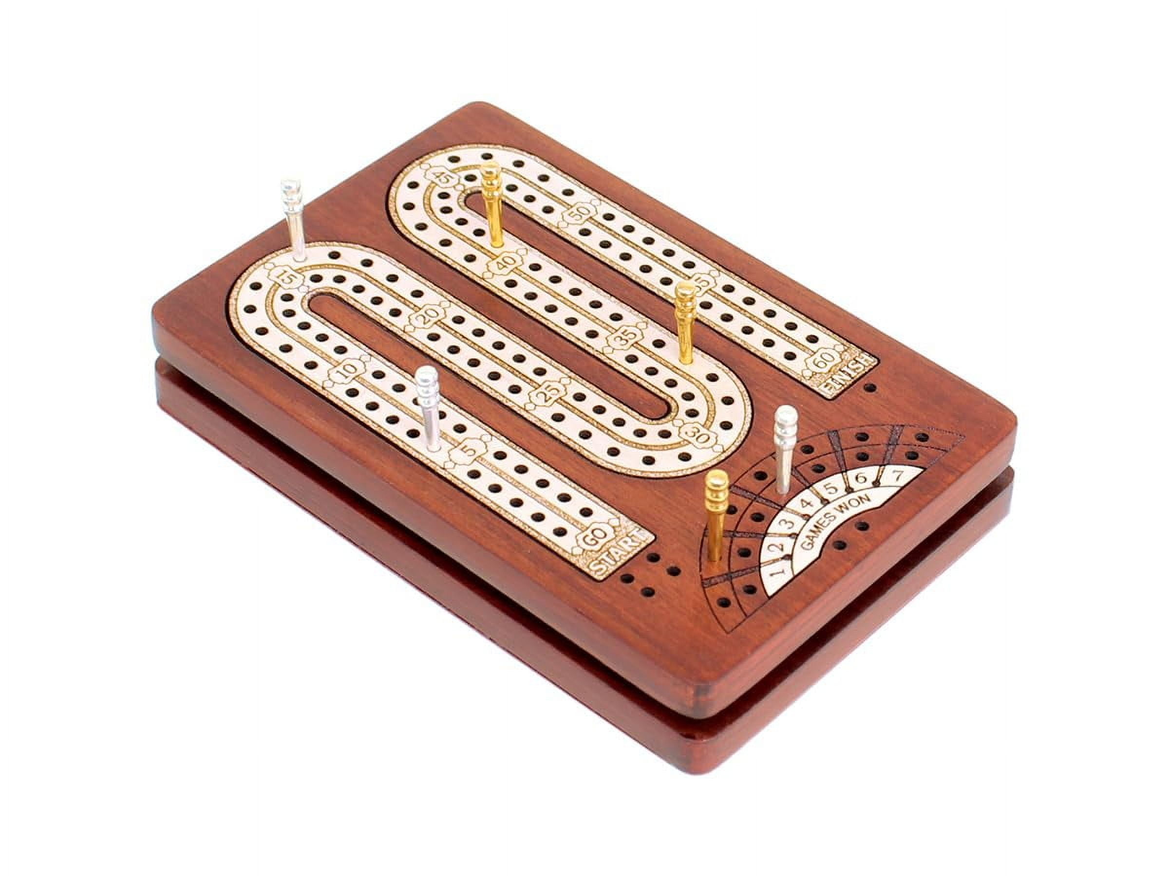 House of Cribbage - OIF8 2 Track - Wooden Travel - Pocket Size Cribbage ...