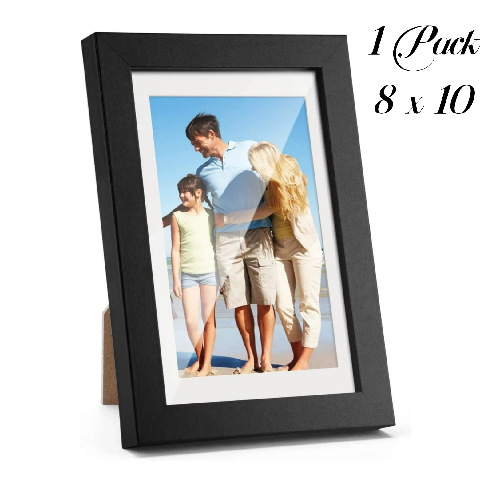 HOUSE DAY 8x10 Black Picture Frame, Plexiglass & MDF Wood for Wall ...
