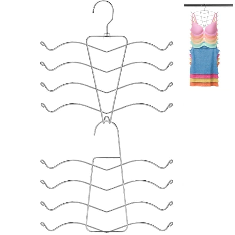 House Day Tank Top Hanger, 40 Hooks Capacity Foldable Wood Space Saving ...