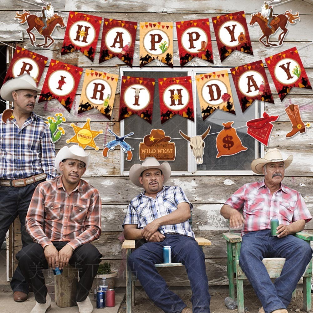 House Decorations,Decorative Banner For Western Cowboy Themed Party ...