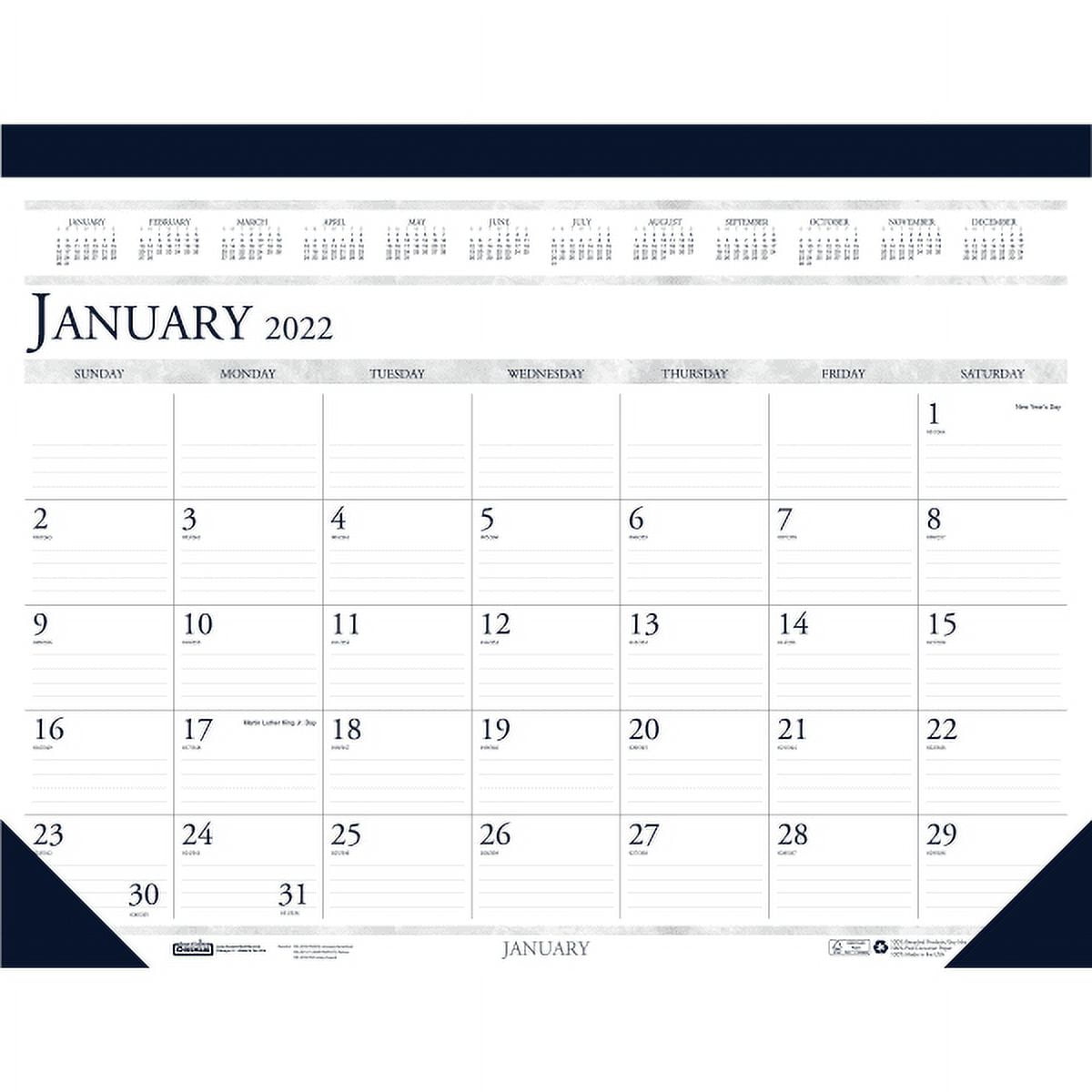 House of Doolittle Perforated Top Desk Pad Calendar - Julian Dates ...