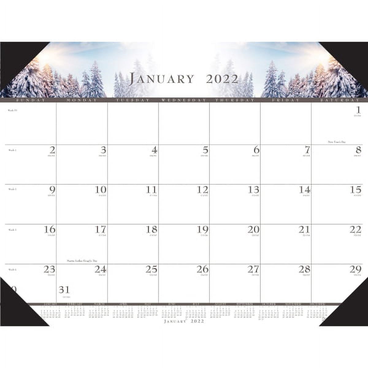 House of Doolittle Recycled Illustrated Desk Pad Calendar - Julian ...