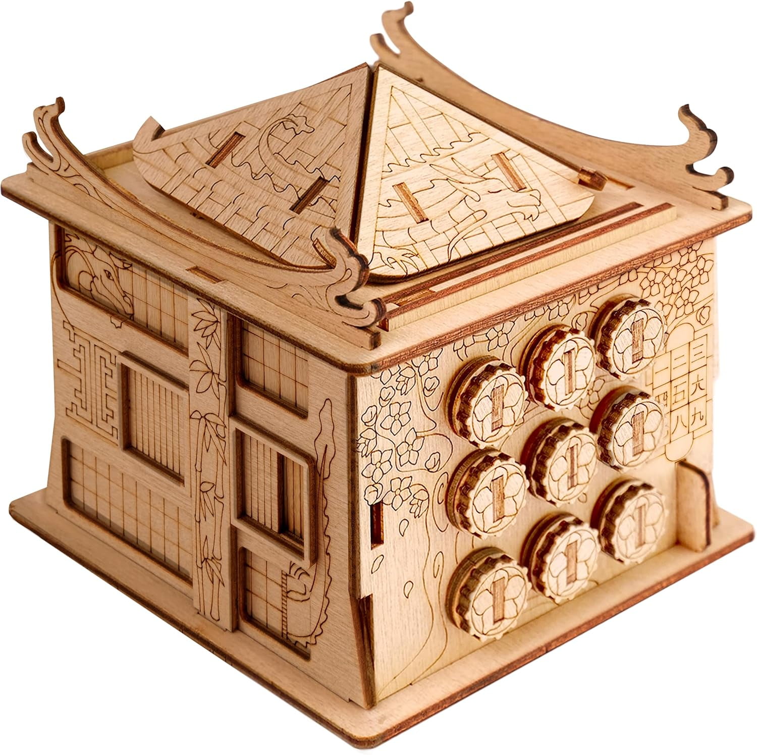 House of Dragon Puzzle Box - 3D Escape Game Money Box - Brain Teaser ...