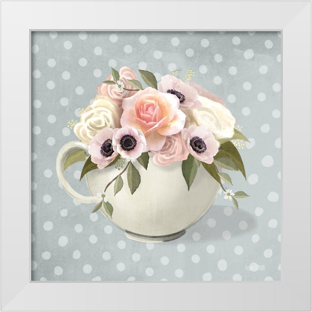 House Fenway 12x12 White Modern Wood Framed Museum Art Print Titled - Polka Dot Coffee-Anemone ...