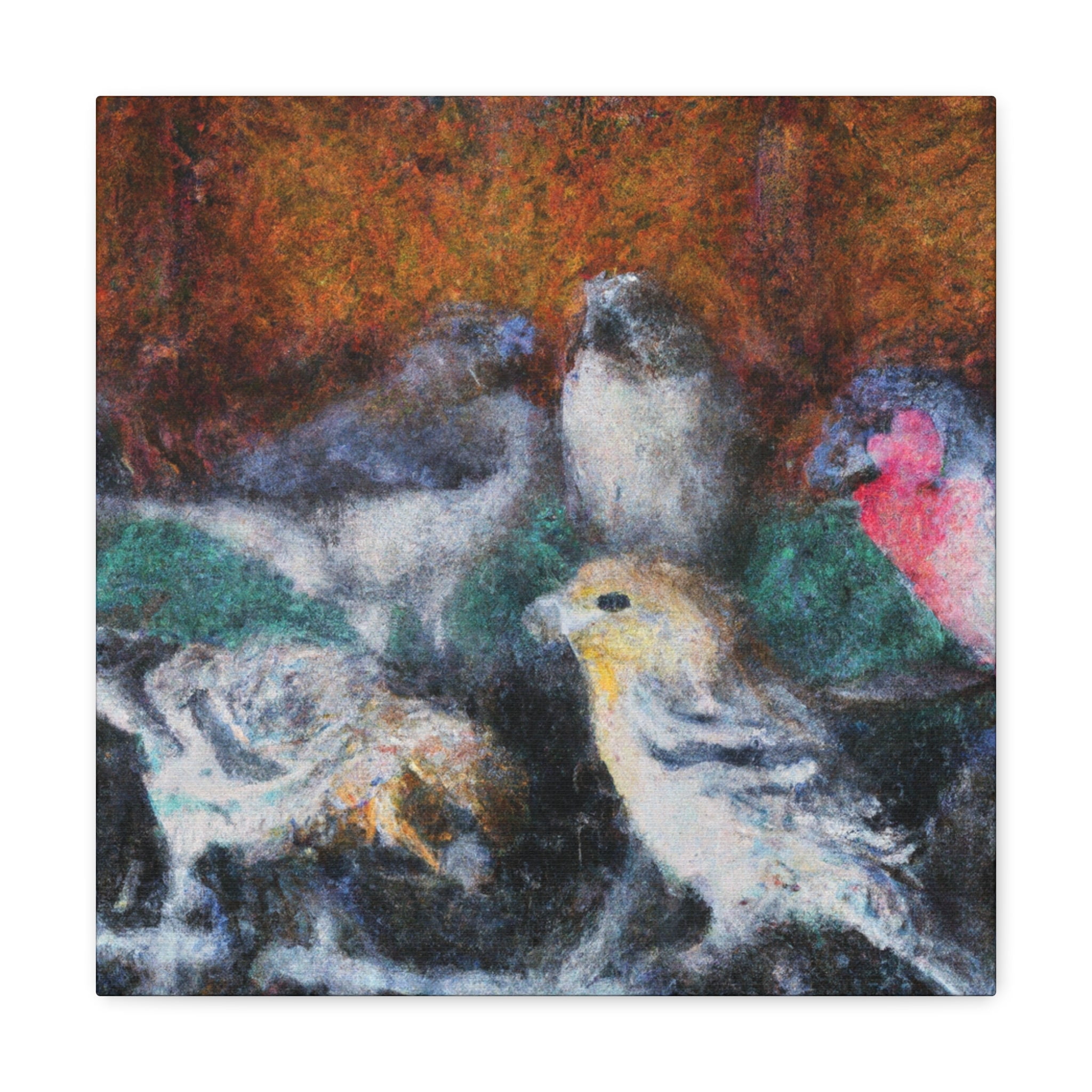 House Finch Impressionism - Canvas - Walmart.com