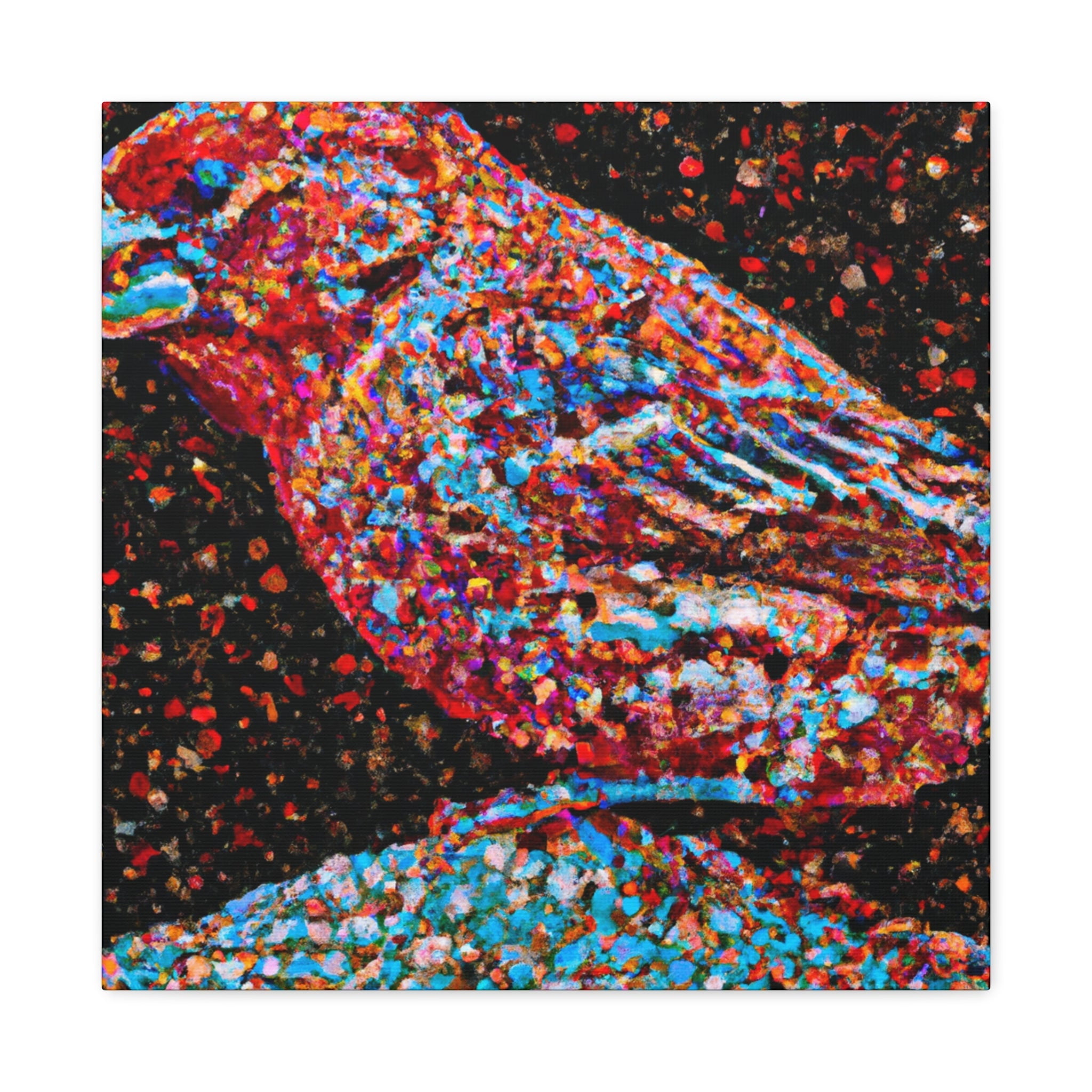 "House Finch Pointillism". - Canvas - Walmart.com