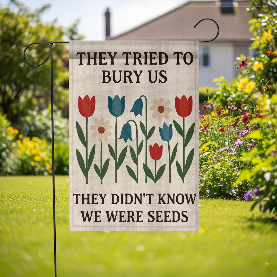 House Flag Inspirational Flag, Floral Empowerment Sign - Weather ...