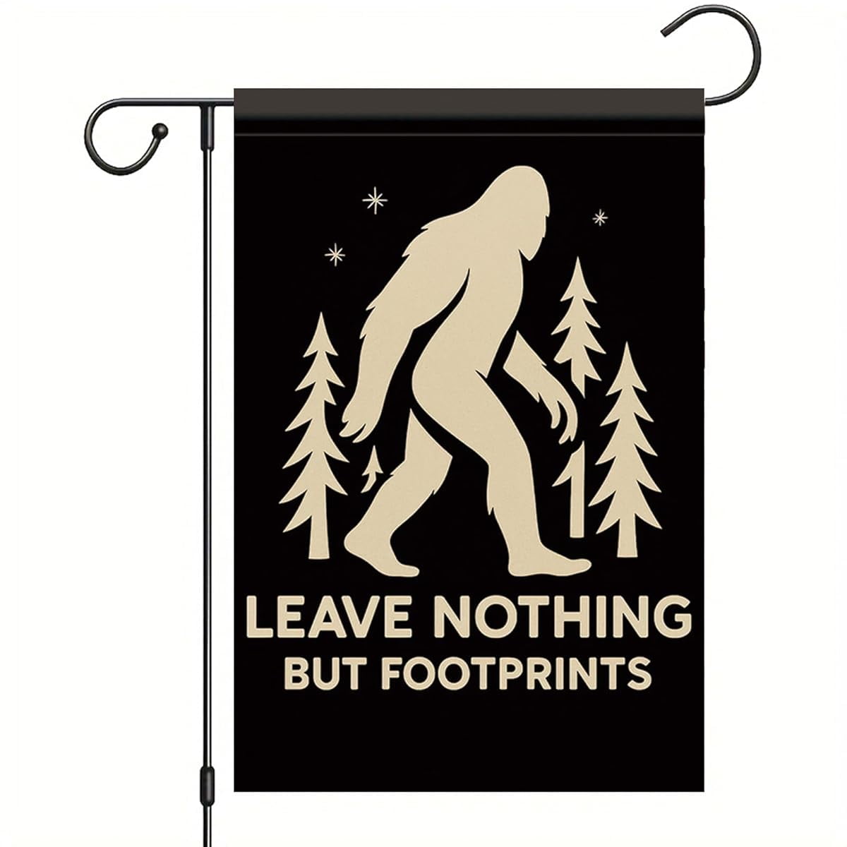 House Flag Leave Nothing But Footprints Flag Sasquatch Forest Camping ...