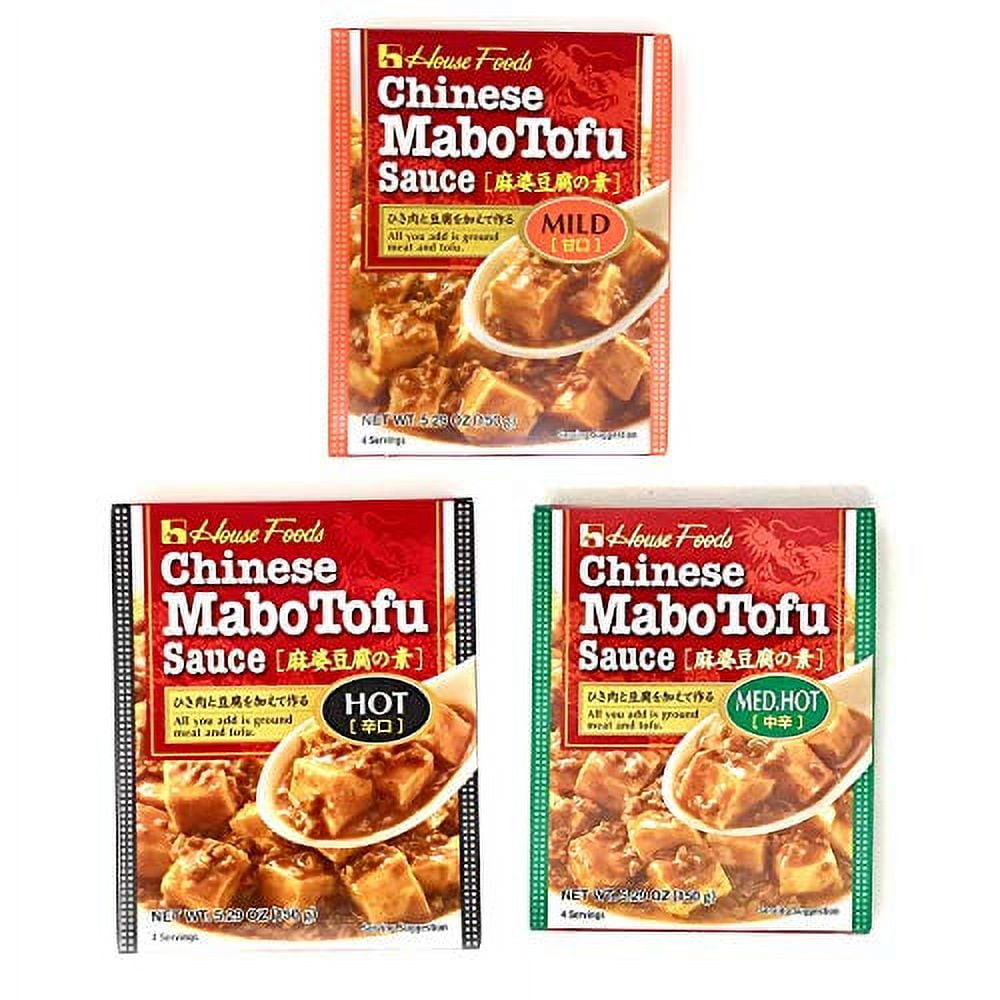 House Foods Chinese Mabo Tofu Sauce | Mild, Med Hot and Hot | 1 Pack of ...