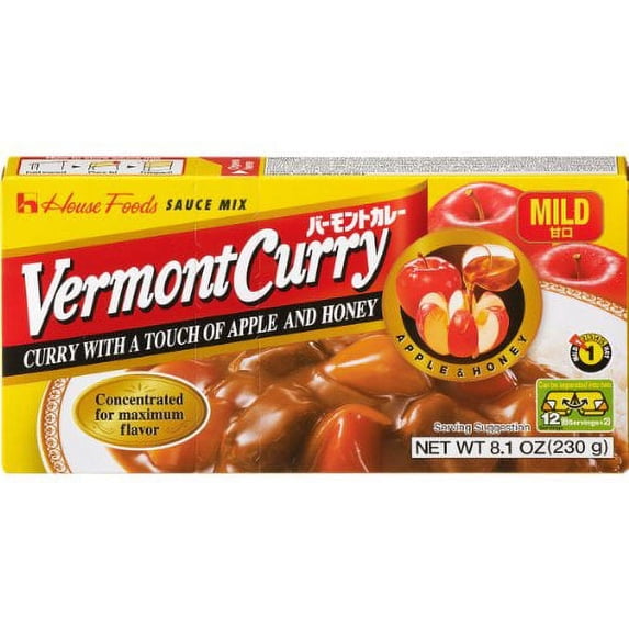 House Foods Vermont Curry, Mild, 8.1 Ounce (Pack of 10) - Walmart.com