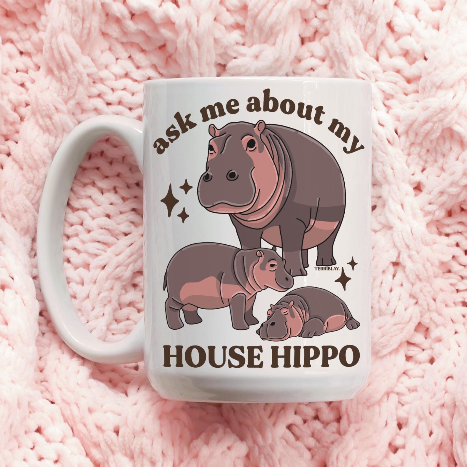 House Hippo Coffee Mug, Tea Cup, Funny for Work, Canadian Heritage ...