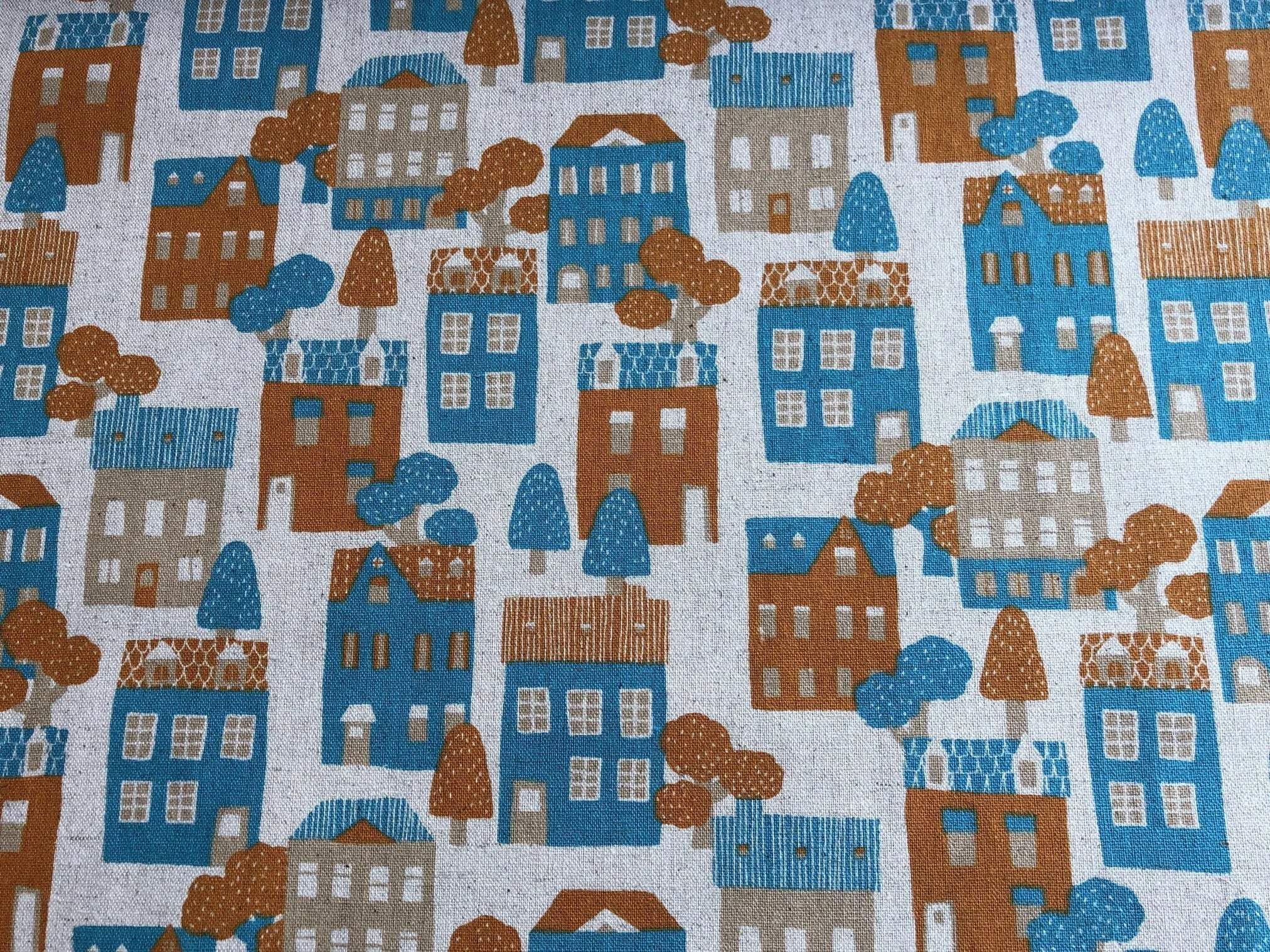 House - House Fabric - Robert Kaufman - Sevenberry - Cotton Flax ...