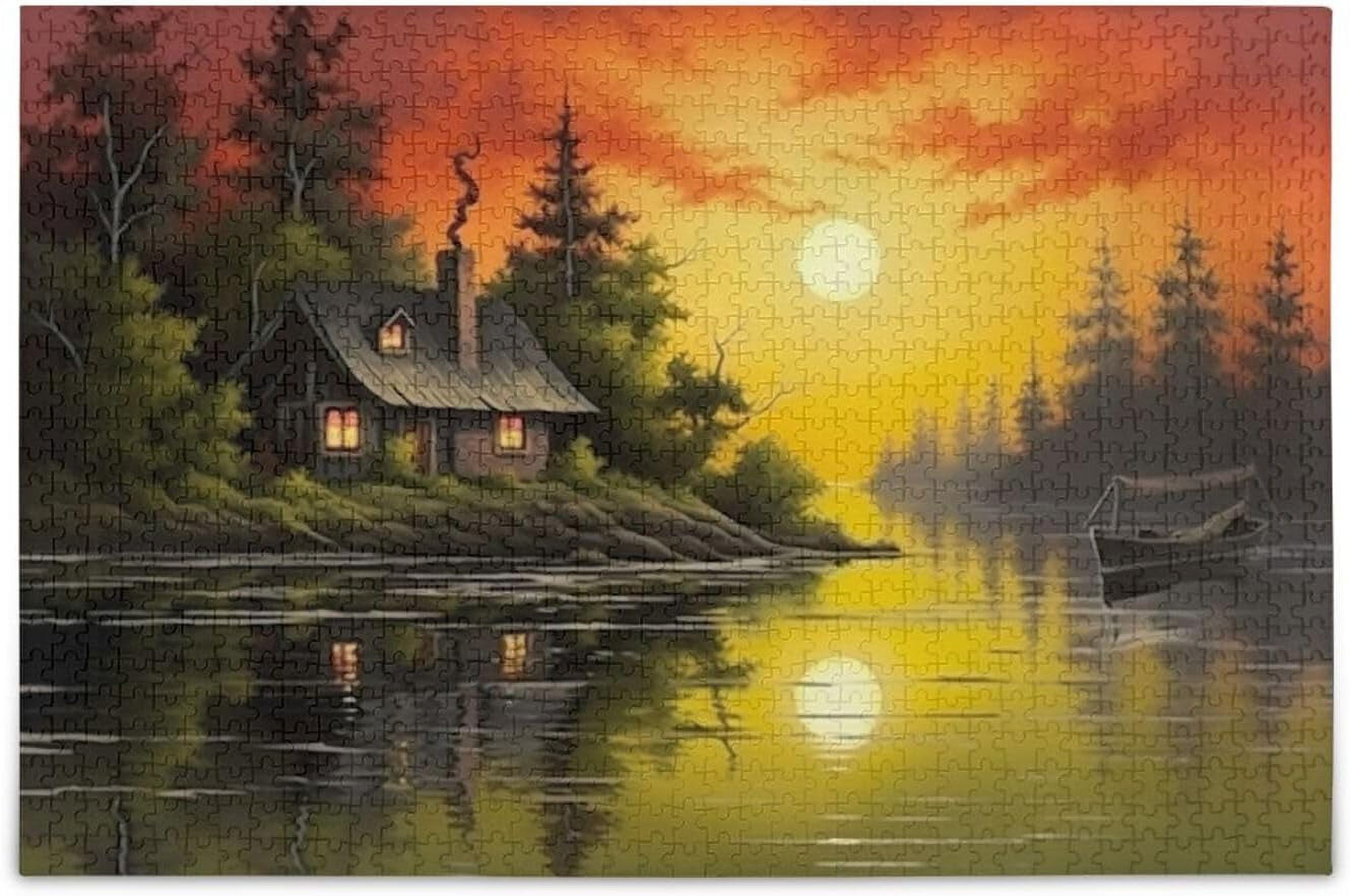 House Lake Puzzles for Adults 500 Pieces, Fun Puzzles for Teens Family ...