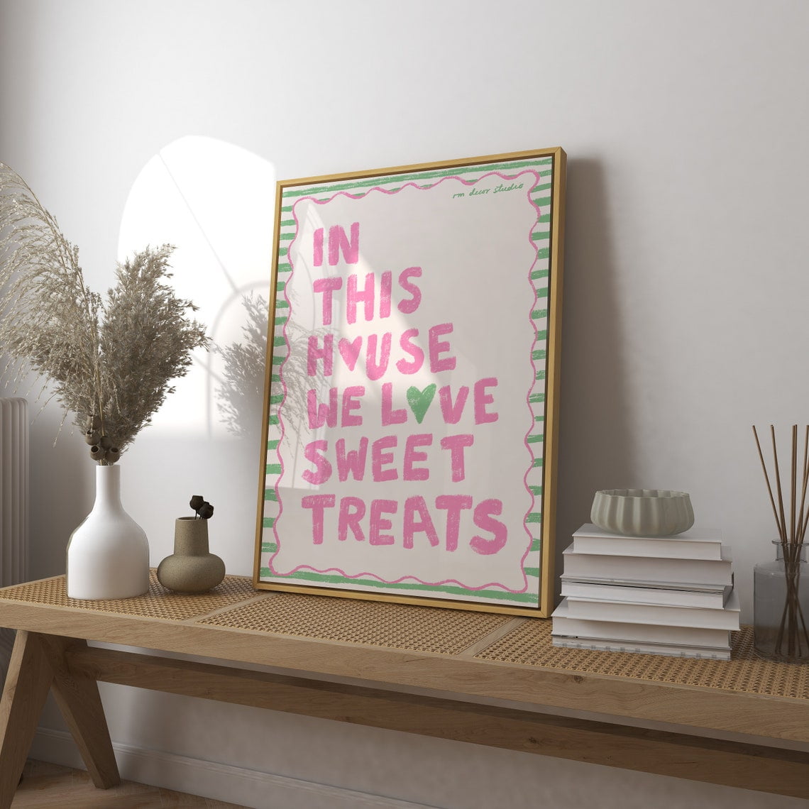 In This House We Love Sweet Treats Art Print Poster, Vintage Food ...
