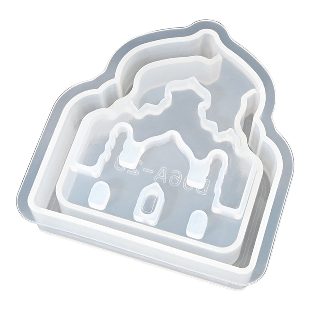 House Moon Shape Silicone Molds for Candle Holder Cement Gypsum ...