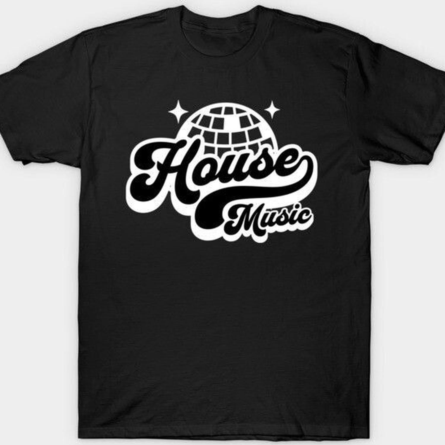 House Music - Discoball Font Steez (white) T-shirt - Walmart.com