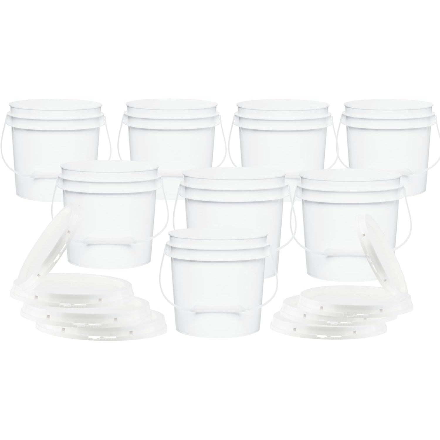 House Naturals 1 Gallon White Bucket with Gasket lid - Food Grade ...