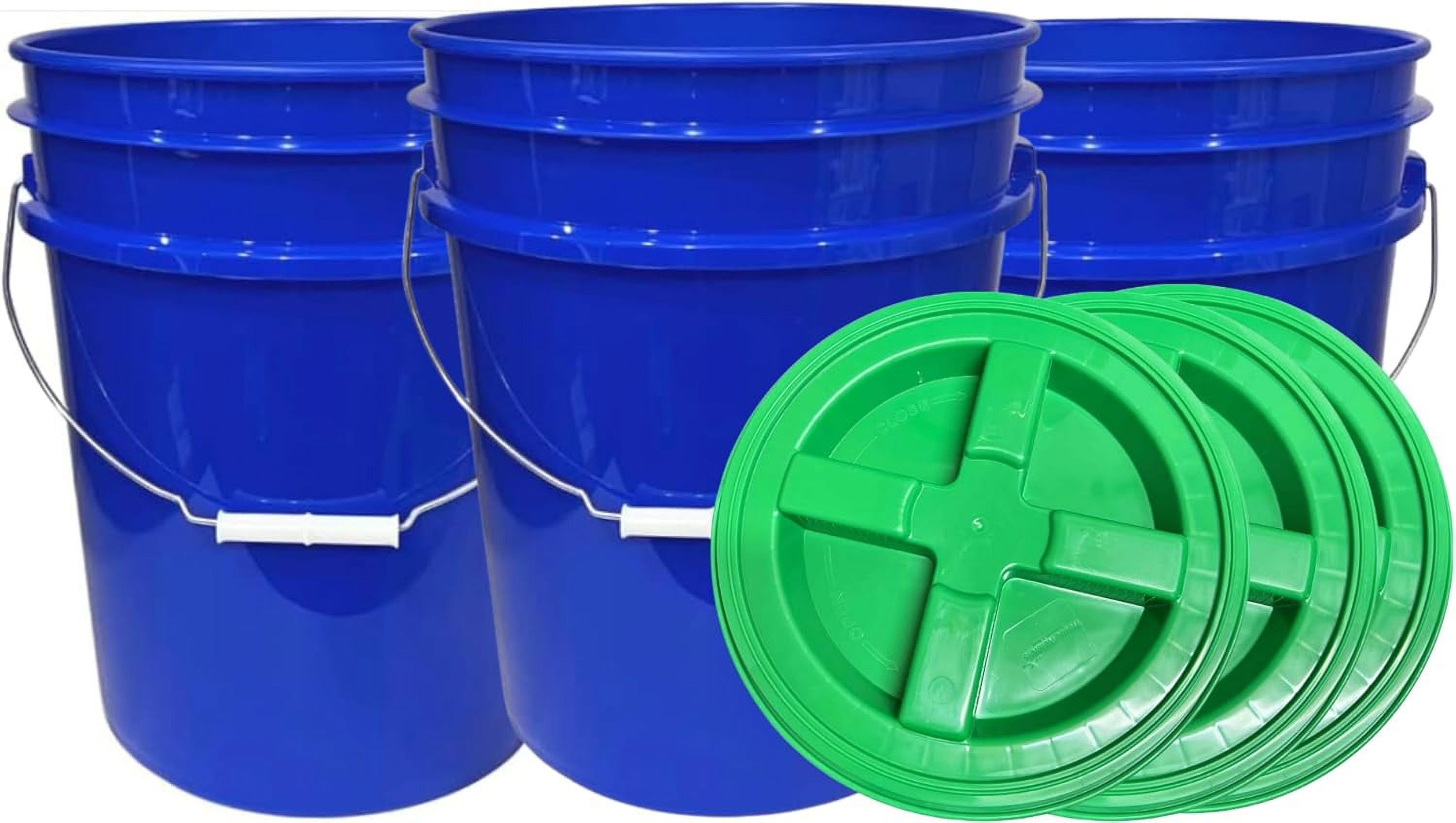 House Naturals 5 Gallon Food Grade Reflex Blue Bucket with Screw on Lid ...