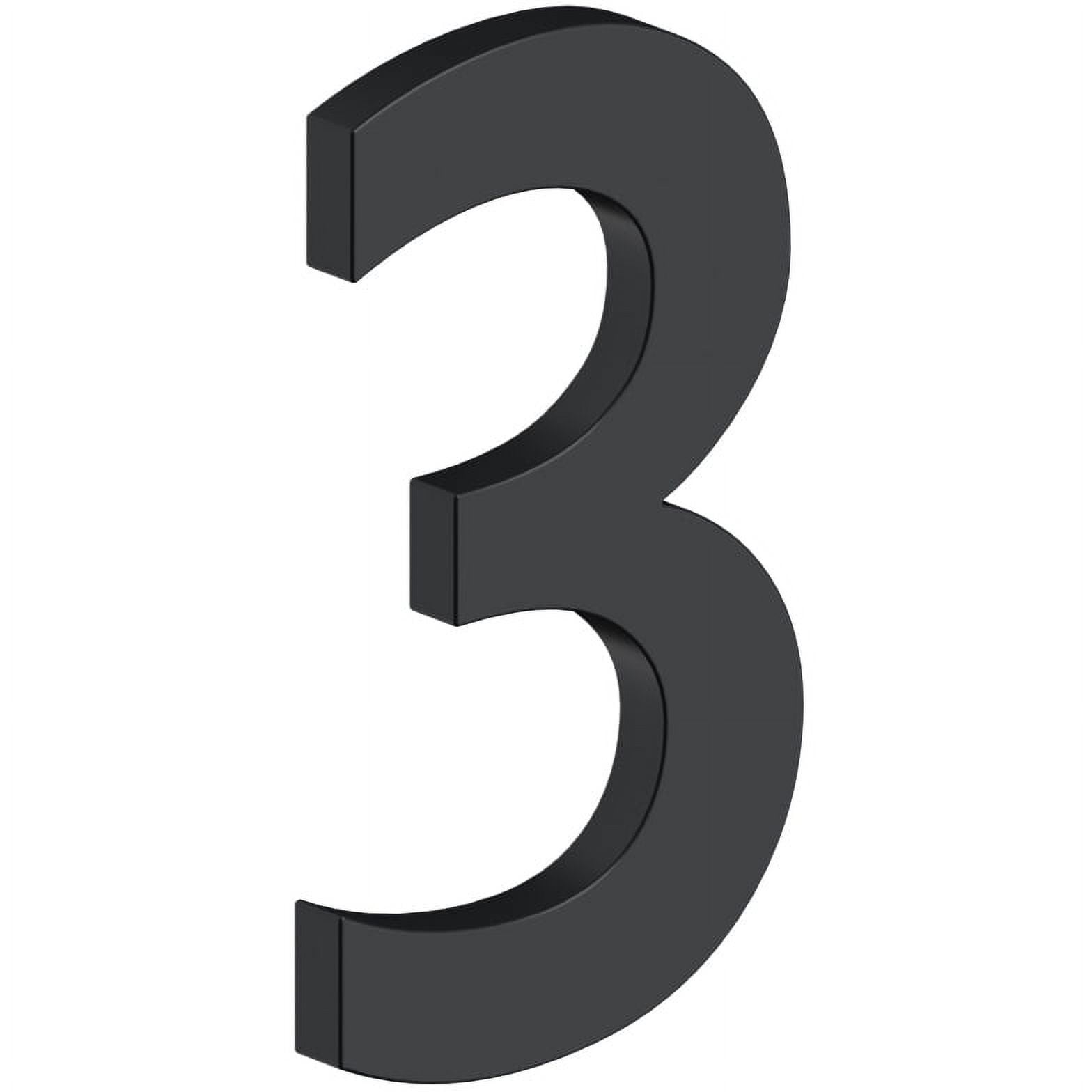 House Number 3 with Risers (B Series) - Matte Black - Walmart.com