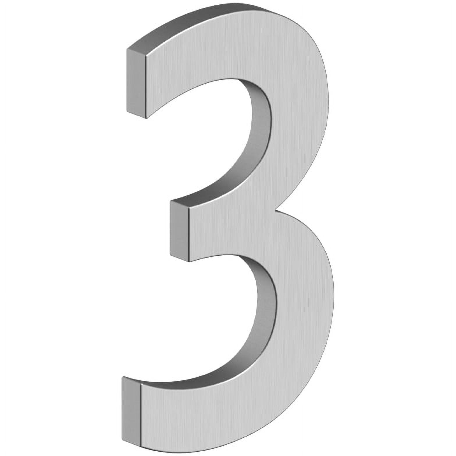 House Number 3 with Risers (B Series) - Stainless Steel - Walmart.com