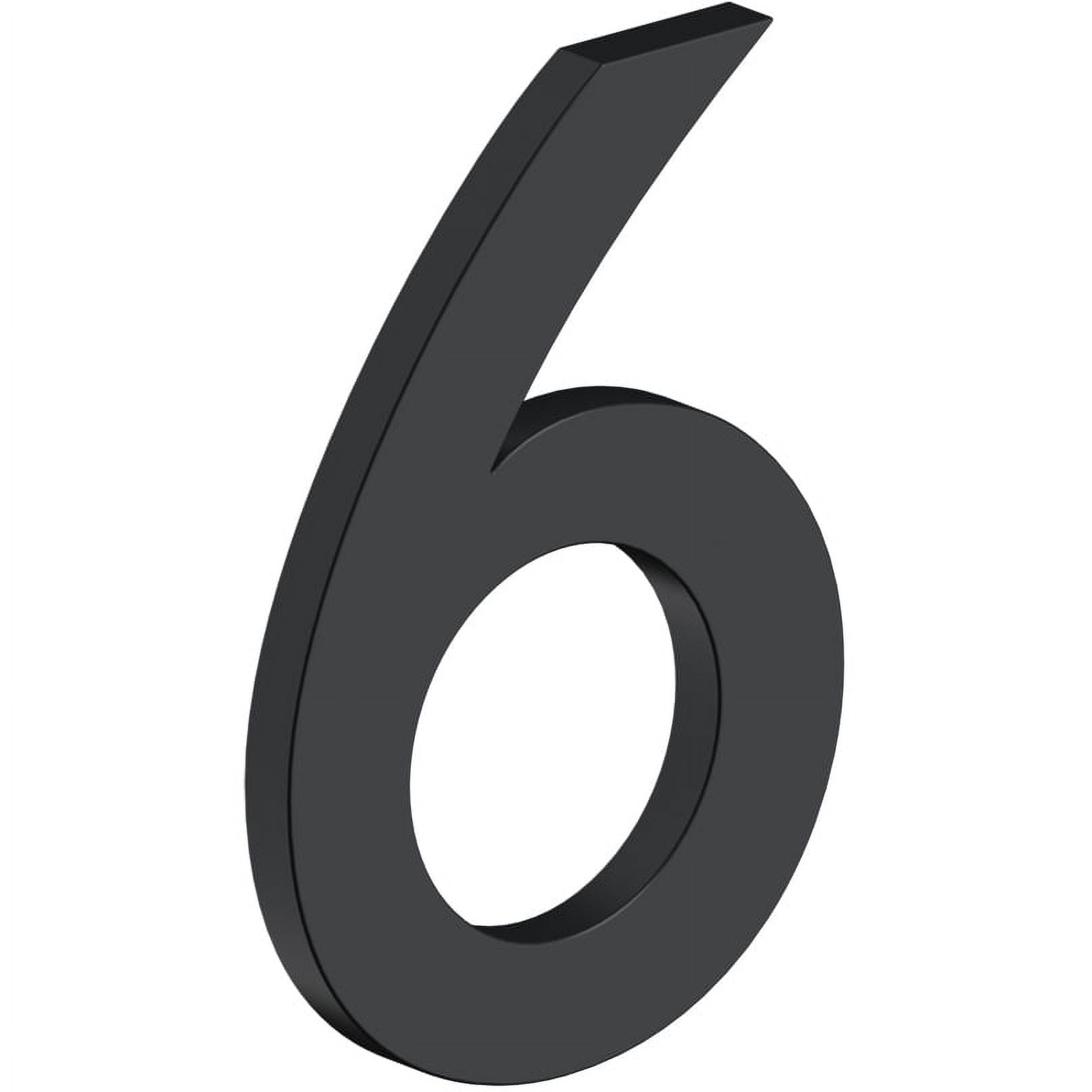 House Number 6 with Risers (B Series) - Matte Black - Walmart.com