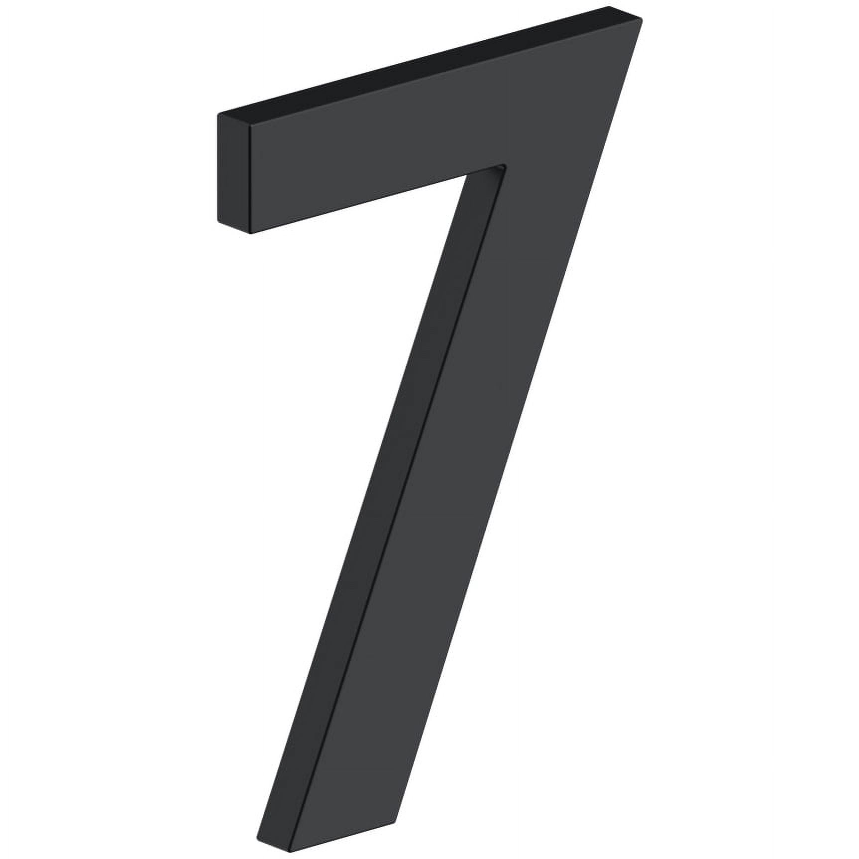 House Number 7 with Risers (B Series) - Matte Black - Walmart.com