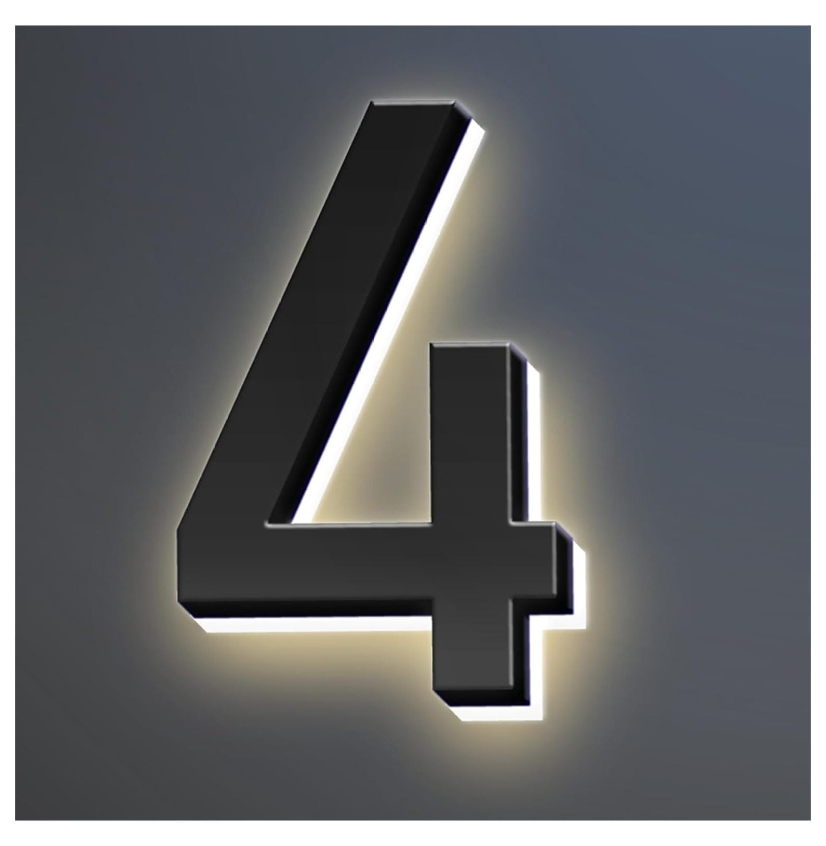 House Numbers, Backlit LED Address Numbers, Modern Lighted House ...