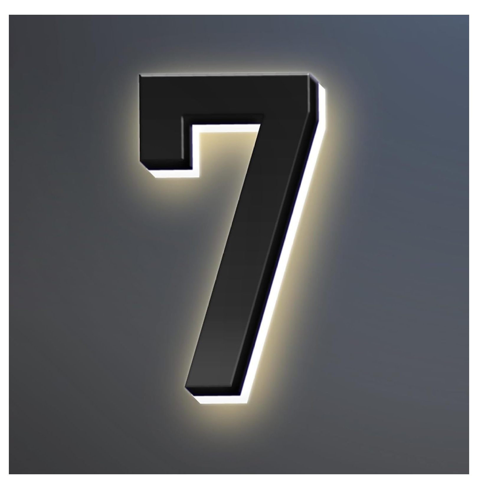 House Numbers, Backlit LED Address Numbers, Modern Lighted House ...