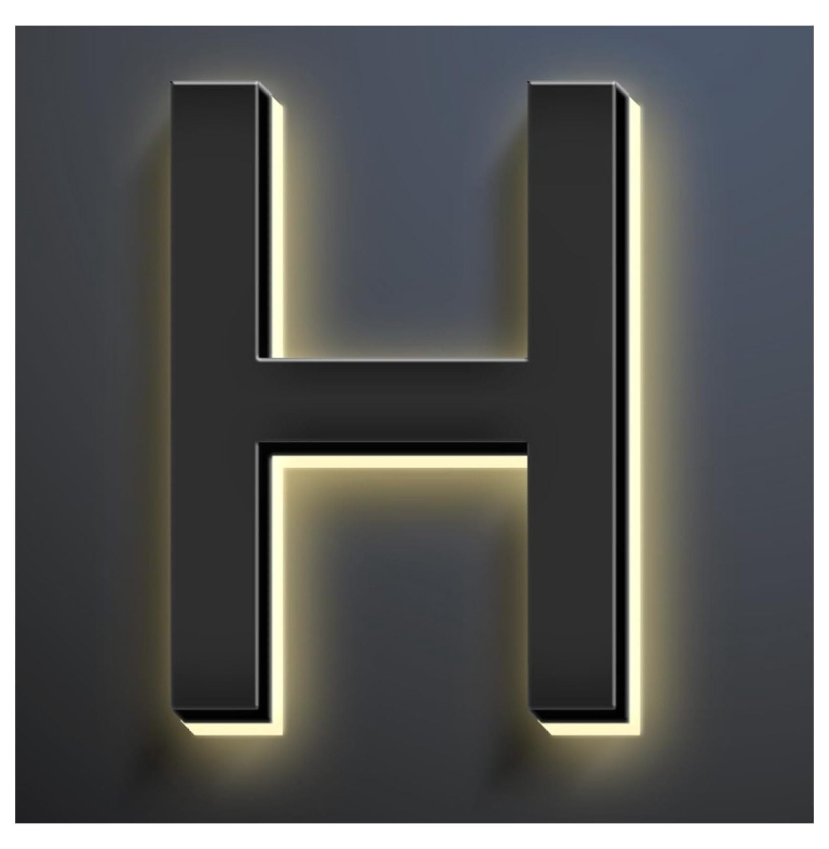 House Numbers, Backlit LED Address Numbers, Modern Lighted House ...