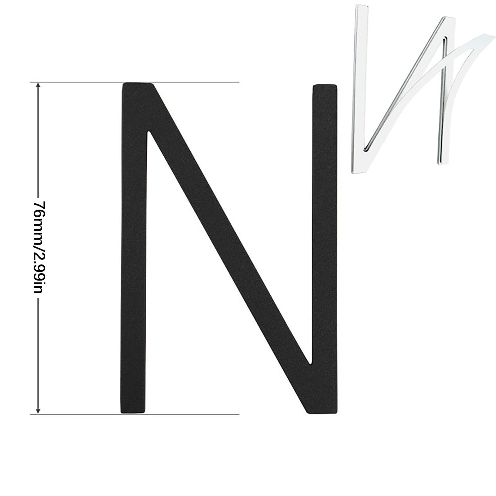 House Numbers Metal Letters for Outdoor Signs Self-Adhesive 3 Inch ...