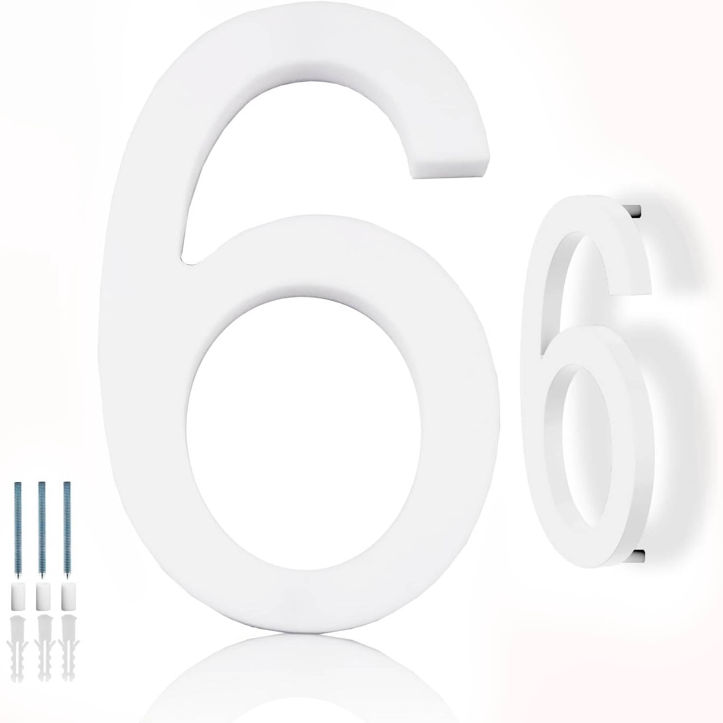 House Numbers for Outside, White Modern Floating Address Numbers for ...
