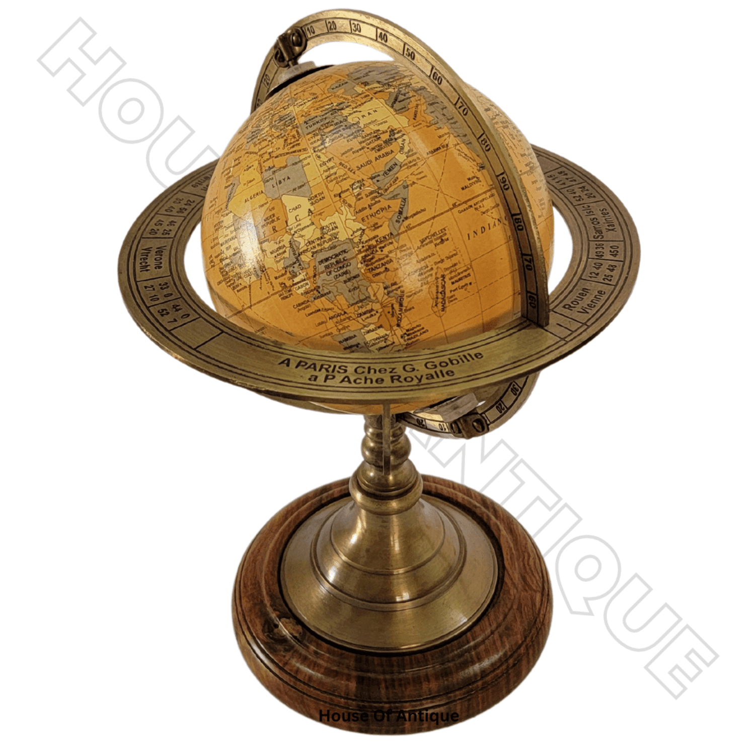 House Of Antique Antique World Map Globe Sphere: Vintage-Inspired Decor ...