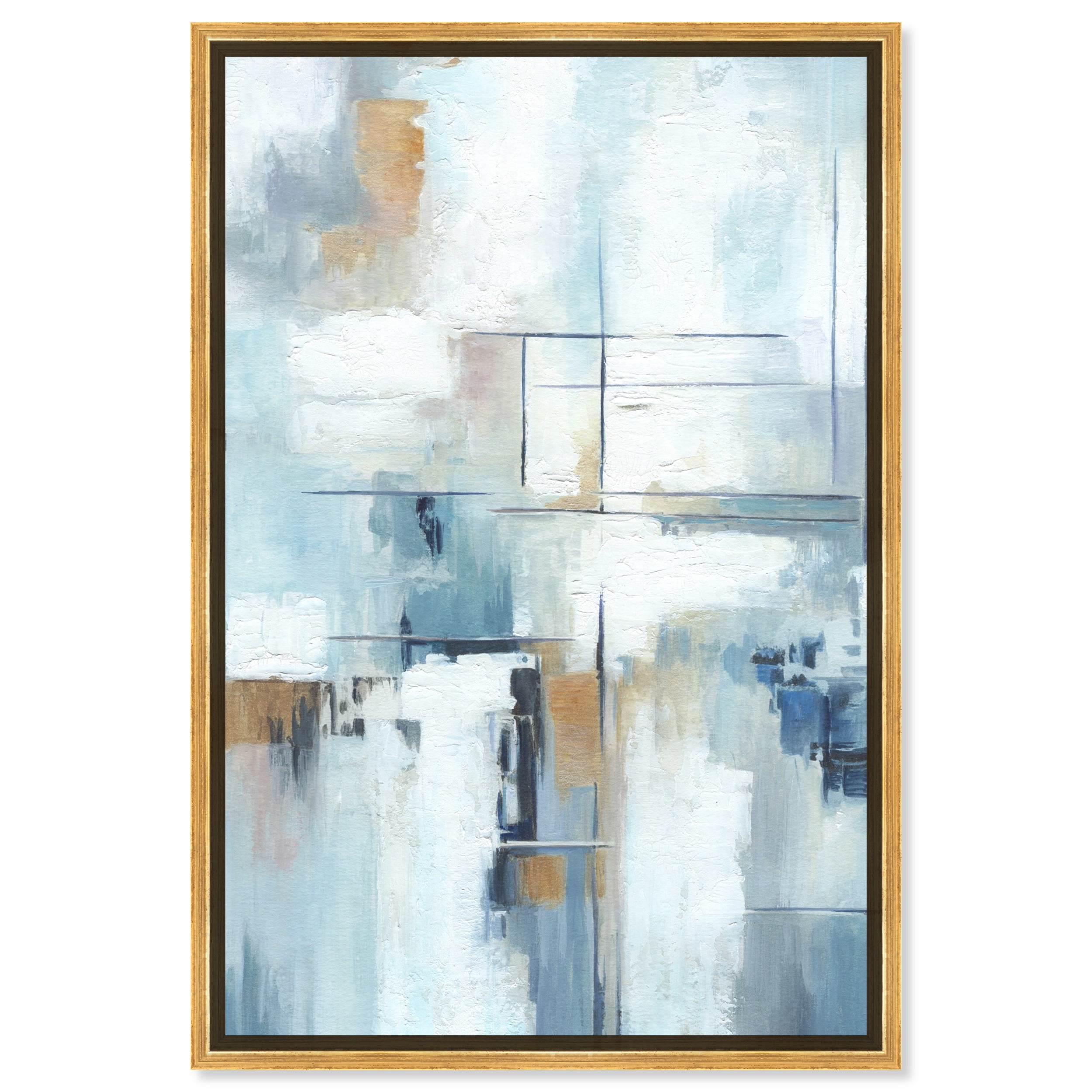 House Of Lines II Blue Abstract Wall Art Canvas Wall Art by Art Remedy ...