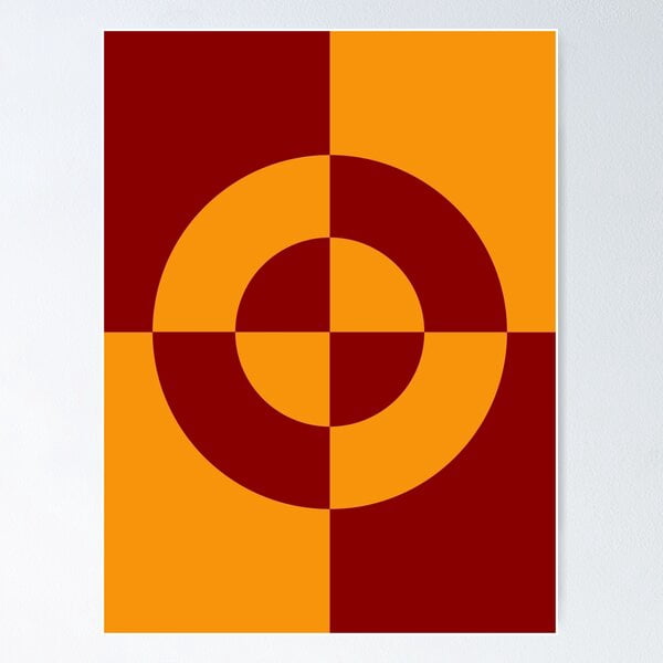 House Of Lions Minimalist Geo Quadrants Target Poster Wall Art, Modern ...