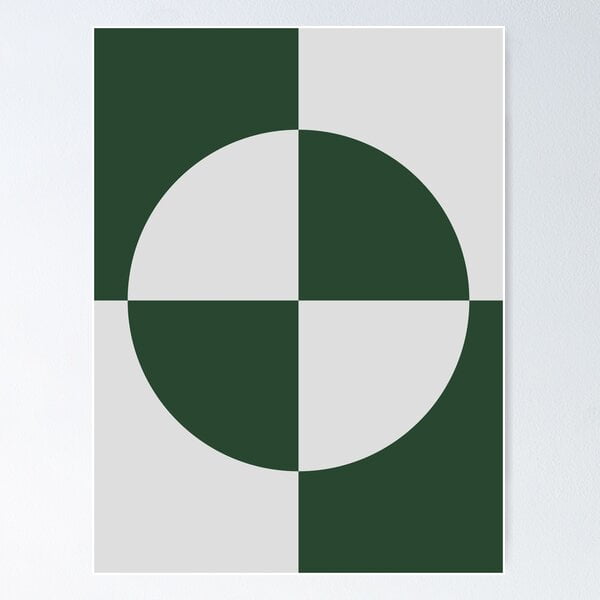 House Of Snakes Minimalist Geo Quadrants Poster Wall Art, Modern Wall ...