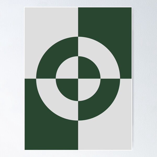 House Of Snakes Minimalist Geo Quadrants Target Poster Wall Art, Modern ...