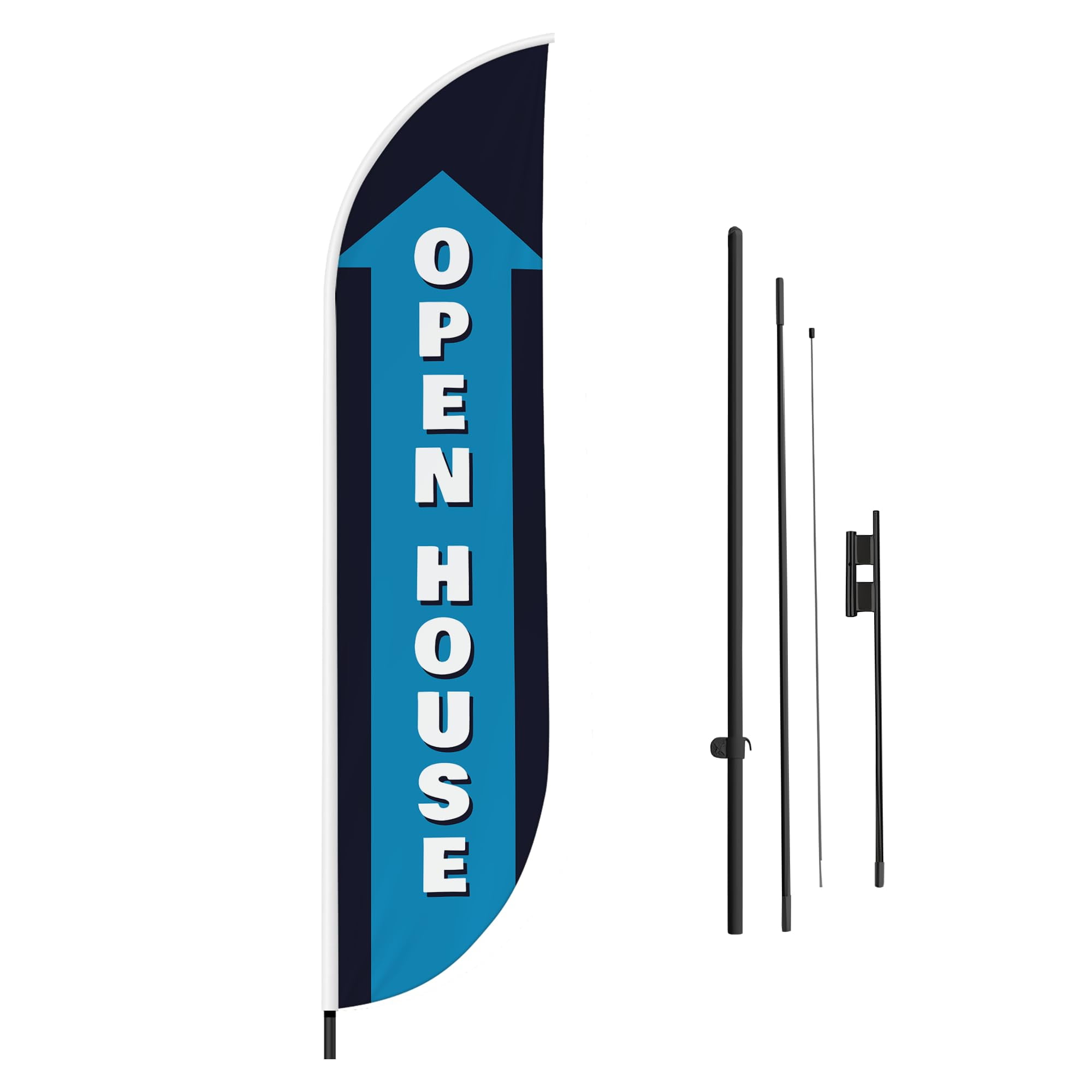 House Open Feather Flag(11.5feetX2.5feet) by DreamController | Outdoor ...