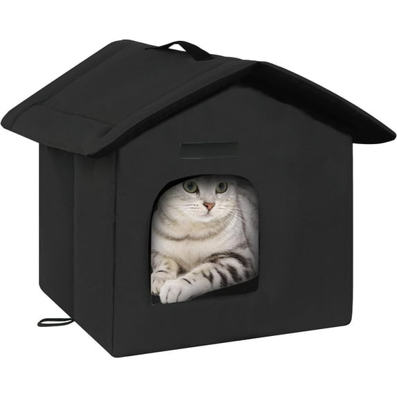 House for Outdoor Cats, Weatherproof and Insulated Feral House with Mat ...