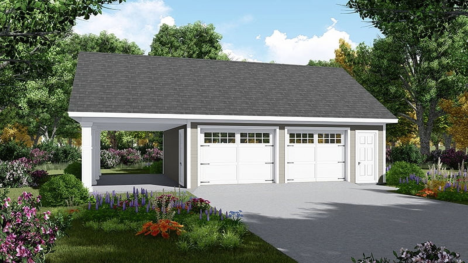 House Plan Gallery - HPG-1040- Garage Plan - Single Story Printed ...