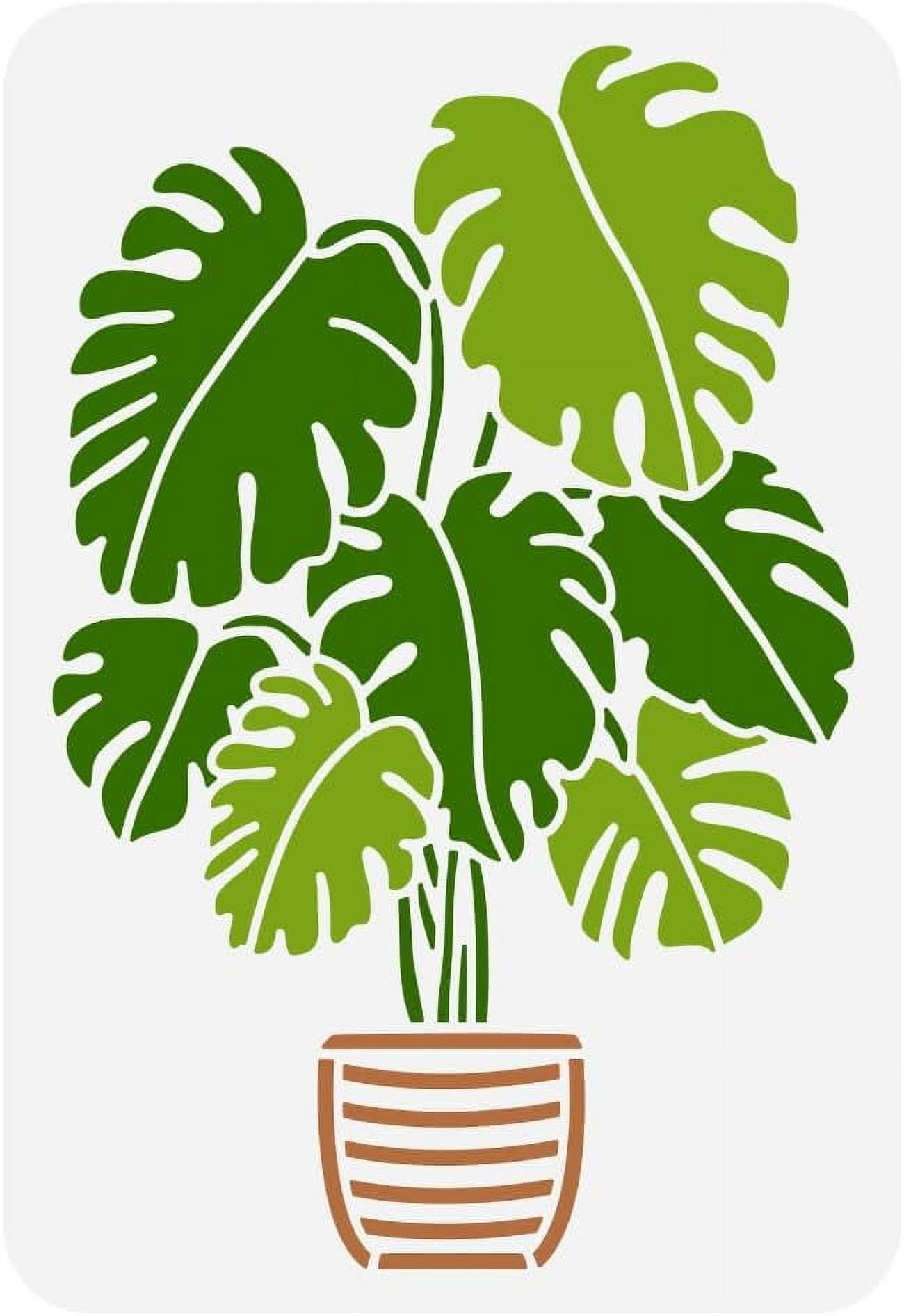 House Plant Painting Stencil 8.3x11.7inch Reusable Potted Plant Stencil ...