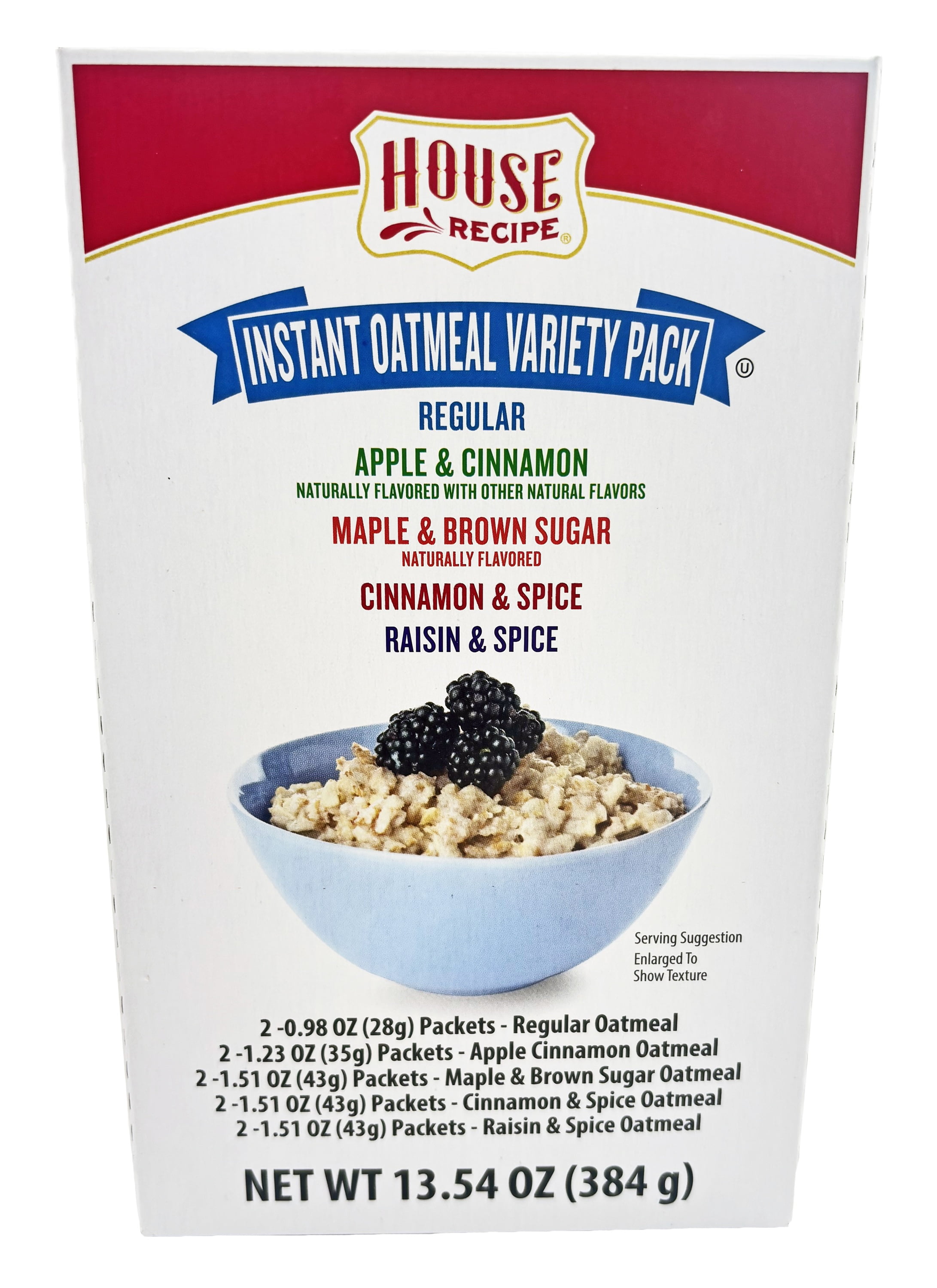House Recipe Instant Oatmeal Variety Pack | Kosher | Single Serve ...