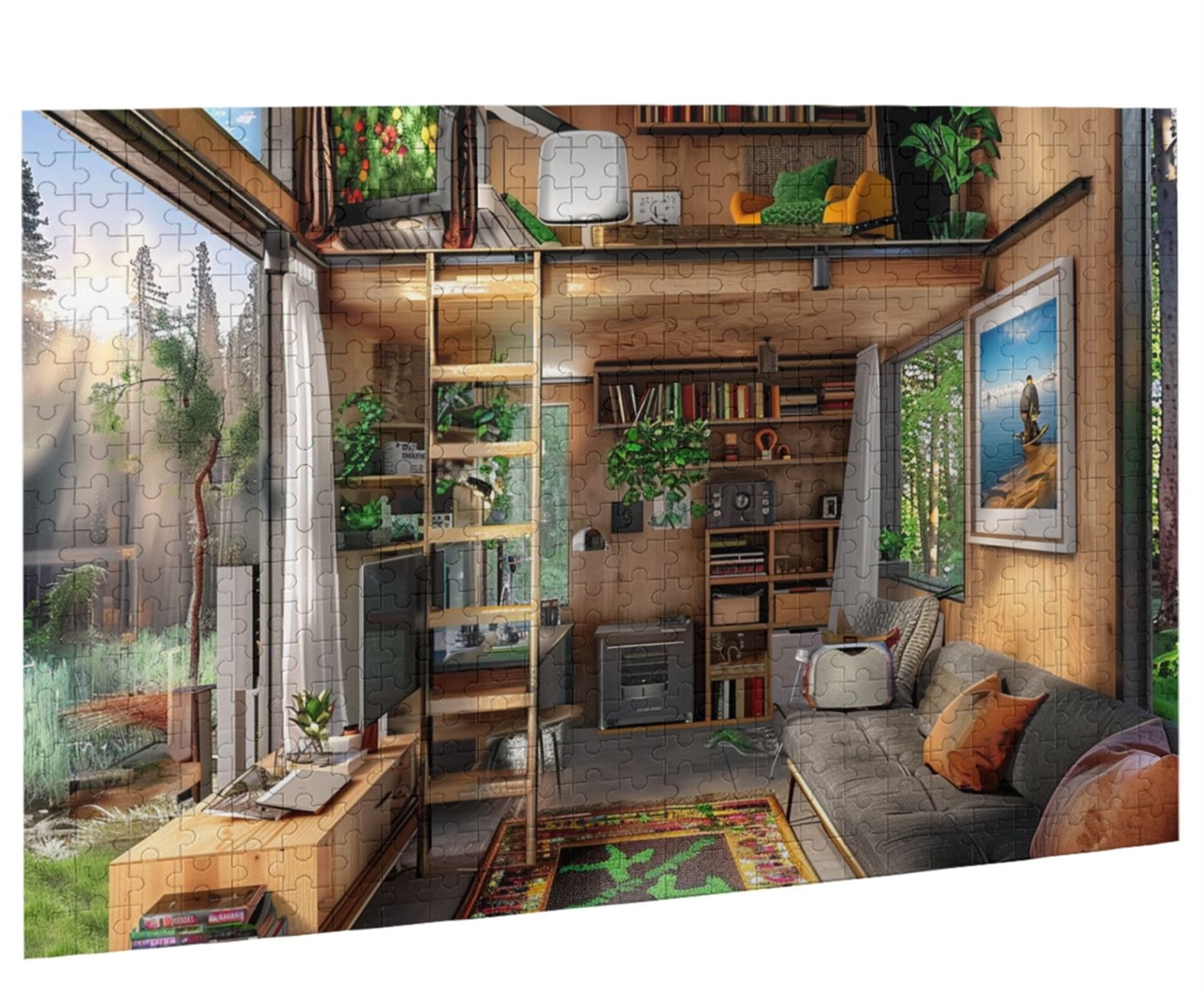 House Redwood Forest 500 Piece Jigsaw Puzzle Engaging Imagery Perfect ...